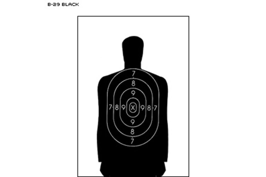 Action Target B-29 50 Foot Reduction Of B-27 Polic - Shooting Targets ...