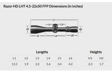 Vortex Razor HD LHT 4.5-22x50mm 30mm Tube First Focal Plane Rifle Scope ...