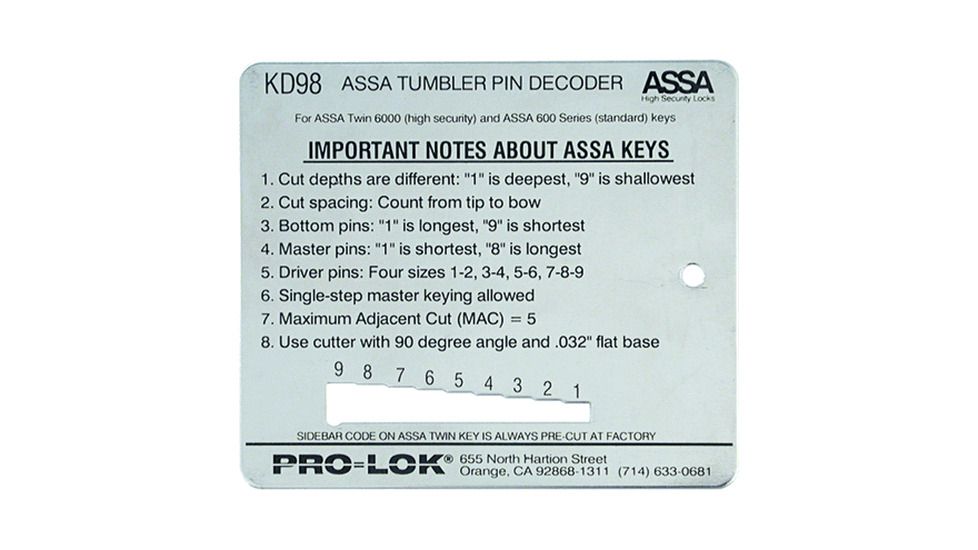 Pro-Lok Key Decoder-assa | Free Shipping over $49!