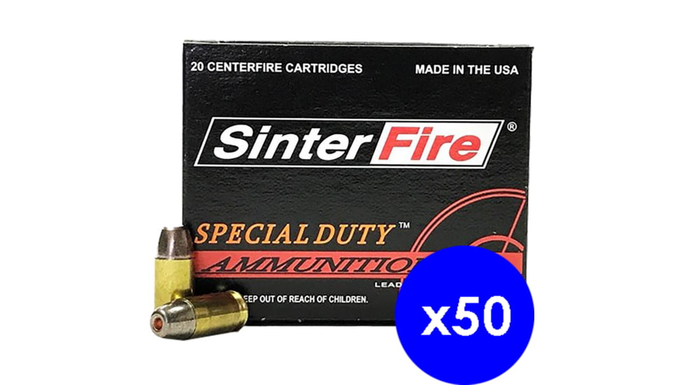 SinterFire Special Duty Self-Defense 45 Auto 155 Grain Brass Cased ...
