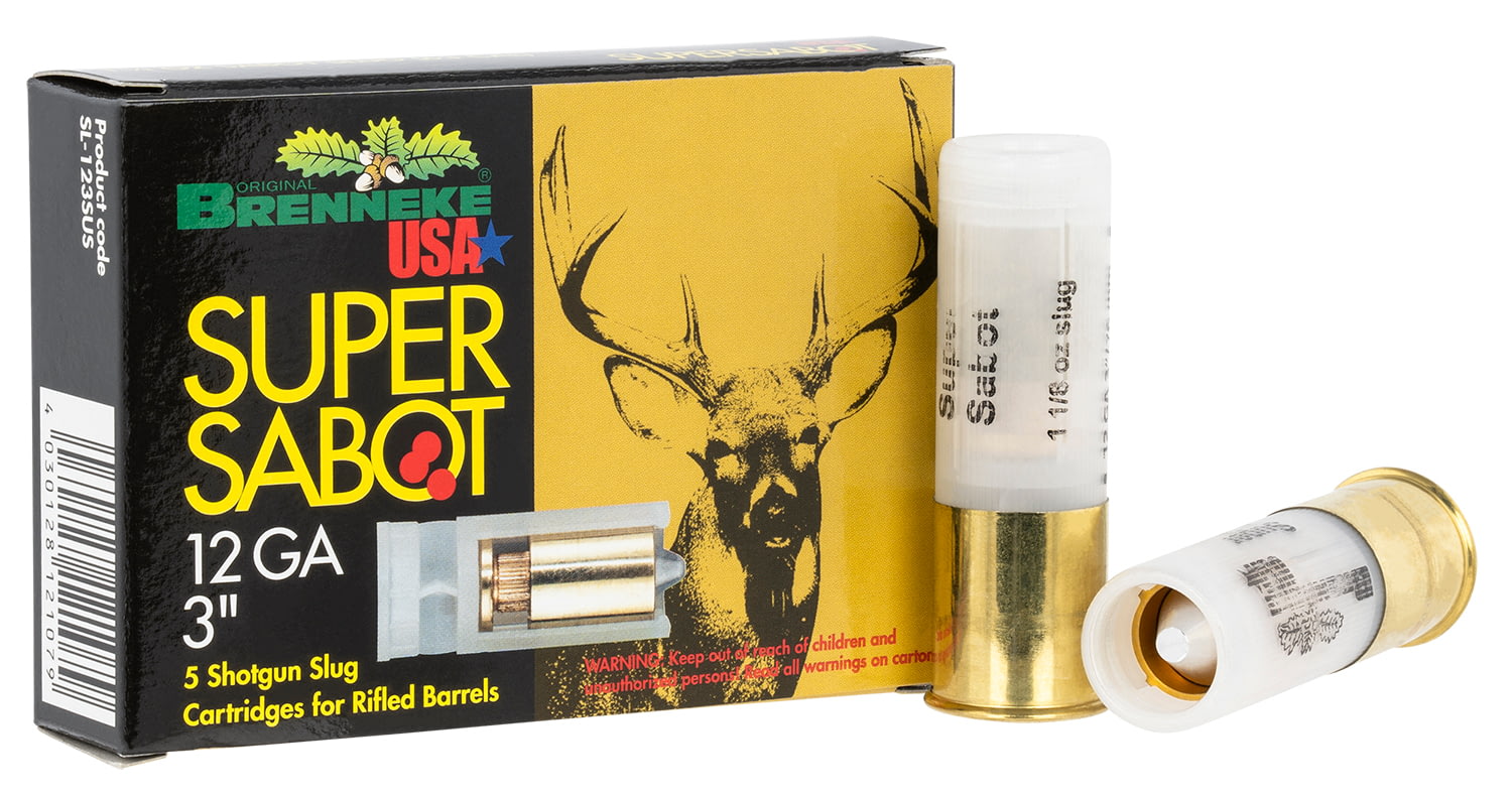Brenneke Super Sabot Slug 12 Gauge 3 1 1/8 oz Centerfire Shotgun Slug ...
