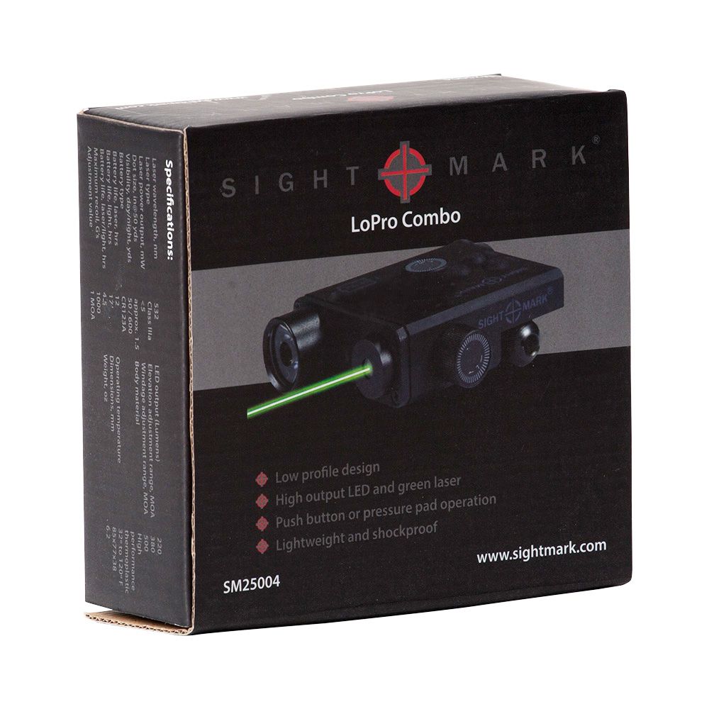 Sightmark LoPro Green Laser/Flashlight w/ 220 Lumens Combo | Highly ...